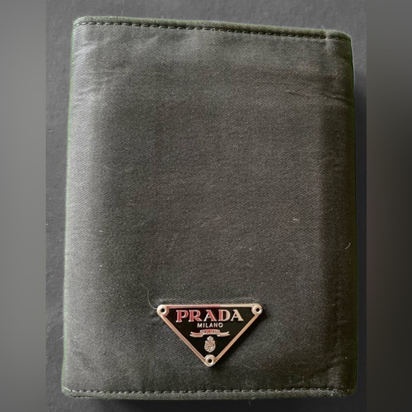 Prada | Bags | Prada Nylon Trifold Wallet With Coa | Poshmark
